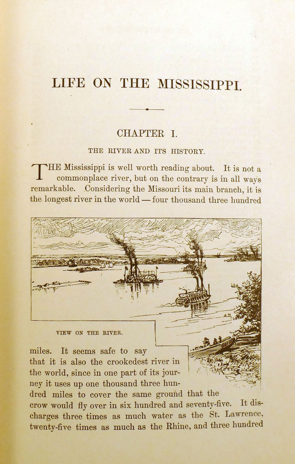 LIFE ON THE MISSISSIPPI | Mark Twain | First Edition; First Printing