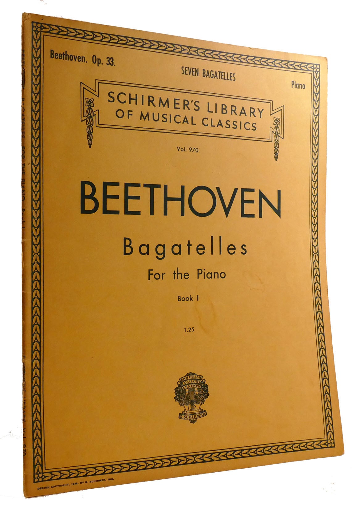 SCHIRMER'S LIBRARY OF MUSICAL CLASSIC VOL. 970 AND 1709 Ludwig Van ...